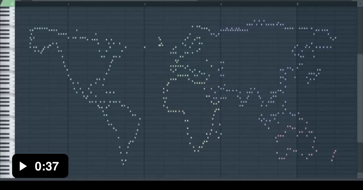 This is how the World Map sounds in a piano - 9GAG