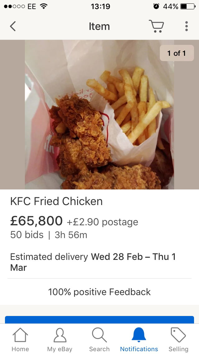 Kfc going for £65k! Wth - 9GAG