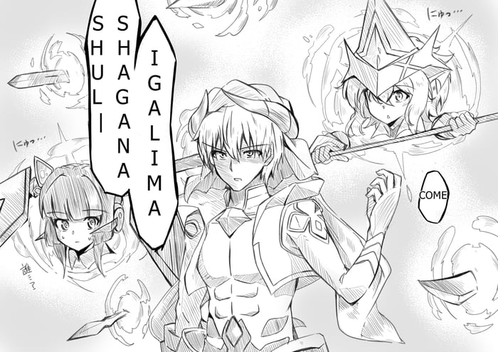 Caster Gil summons Green and Pink - 9GAG