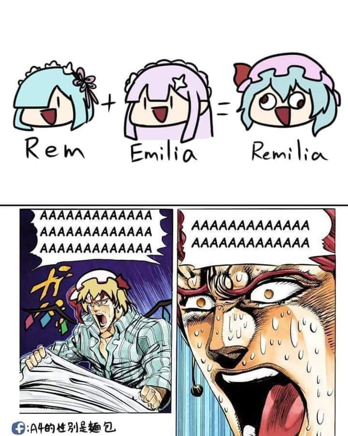 Rem + Emilia = Remilia - 9GAG
