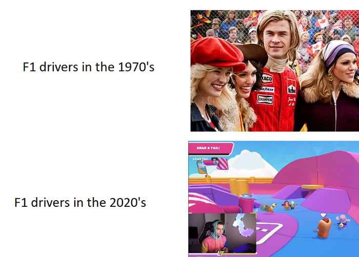 F1 drivers, then and now......... - 9GAG