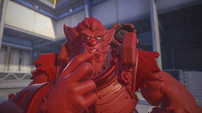 Winston's werewolf skin turns completely red after primal ...