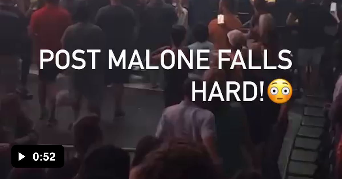 Post Malone falls hard - 9GAG