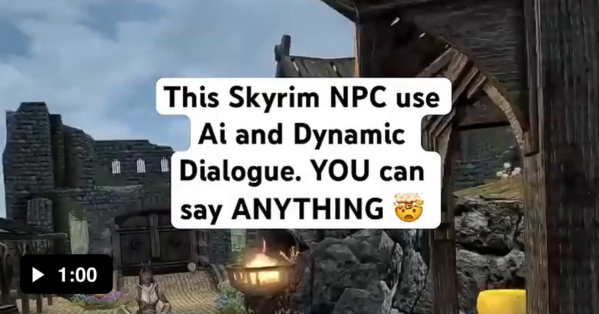 Dynamic NPC mod for Skyrim using AI - 9GAG