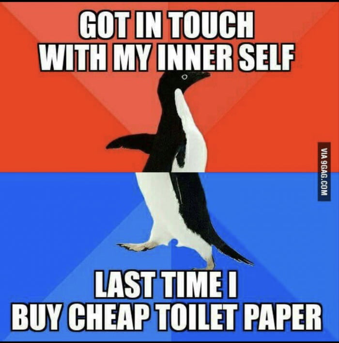 Taking risk with Single ply - 9GAG