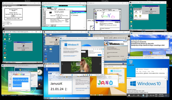 All main Windows versions launched simultaneously through VMs - 9GAG
