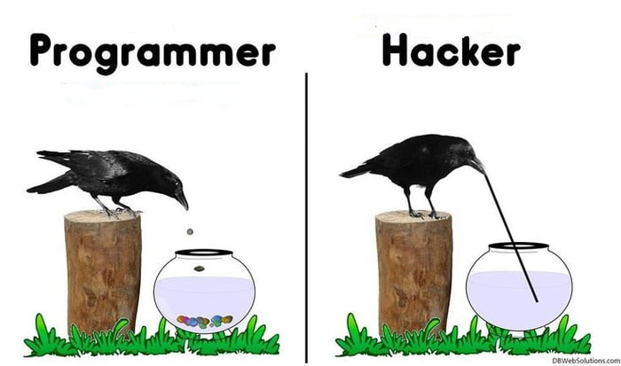 Programmer vs Hacker - 9GAG