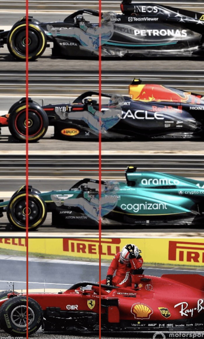 Desain posisi driver team F1 - 9GAG