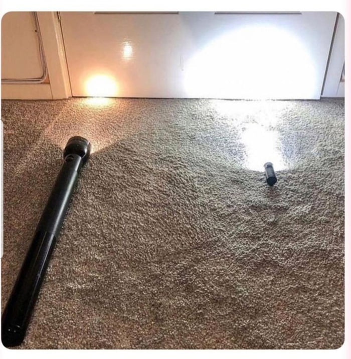 It's not the size of the "flashlight" that matters... it's the power of the batteries that is ...