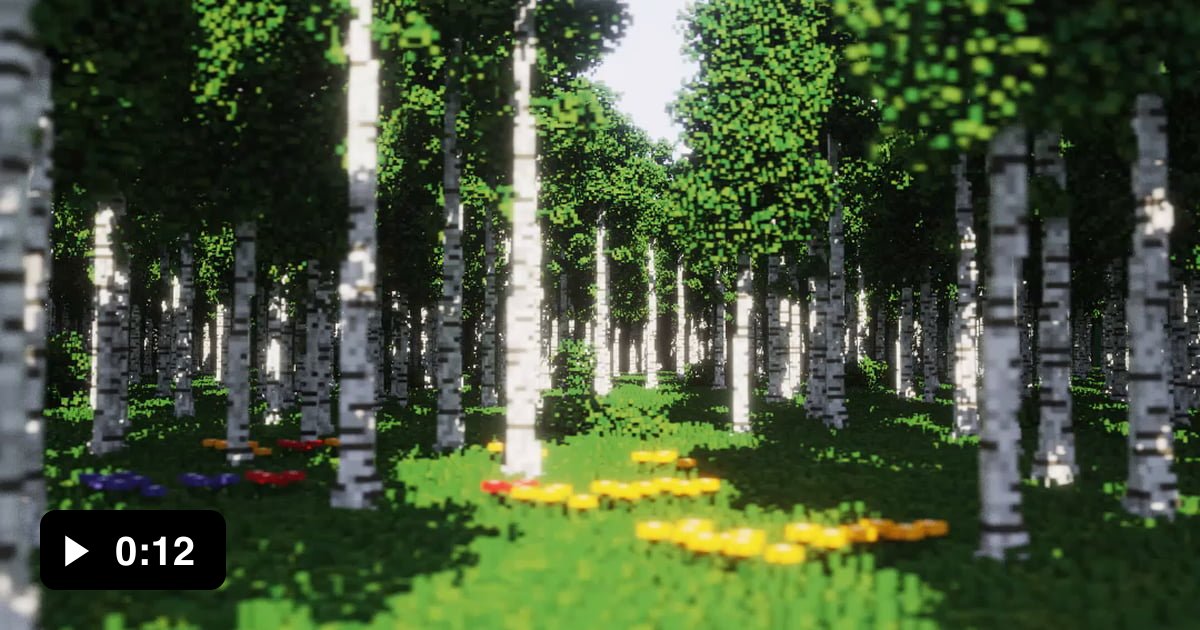 Voxel Forest that I made in MagicaVoxel :) - 9GAG