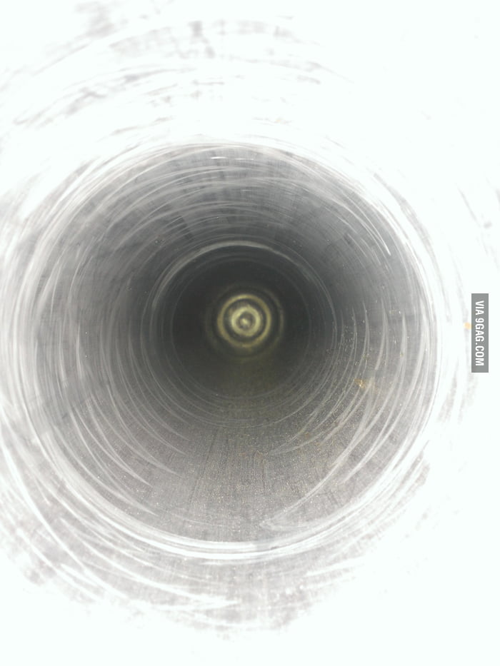 The inside of a tank cannon hole - 9GAG