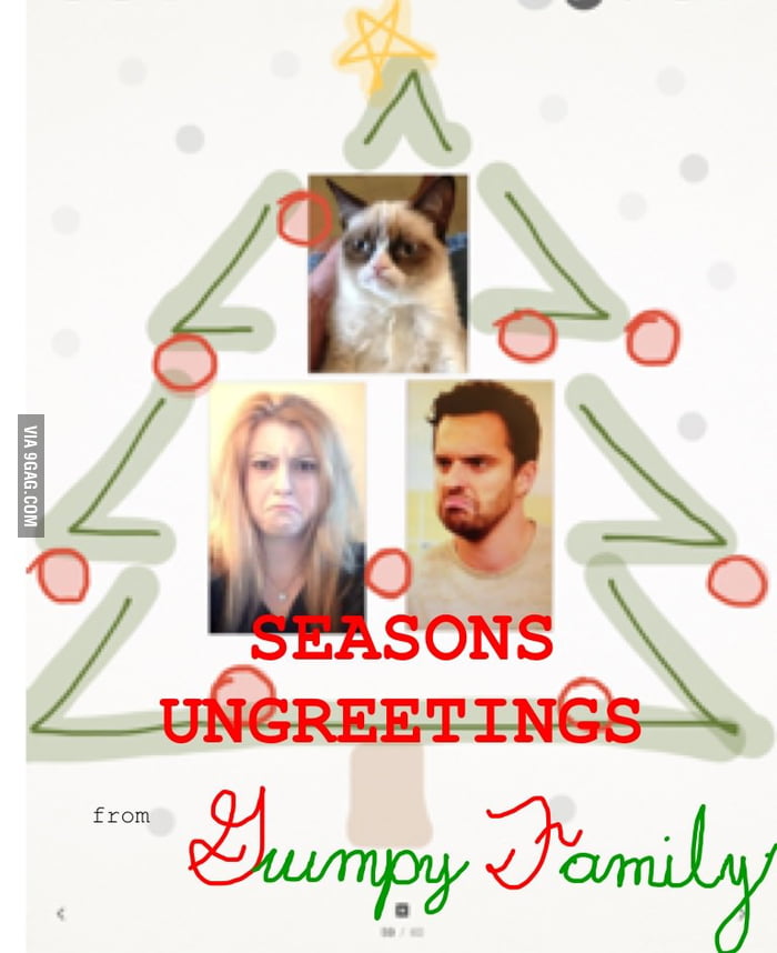 GRUMPY FAMILY HOLIDAY CARD - 9GAG