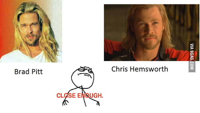 Brad Pitt vs Chris Hemsworth - 9GAG