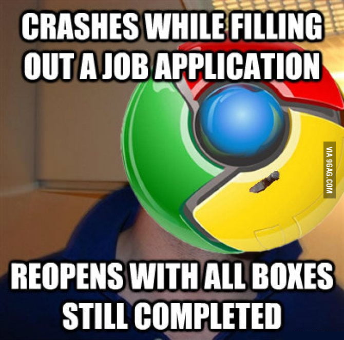 I was filling out my job application - 9GAG