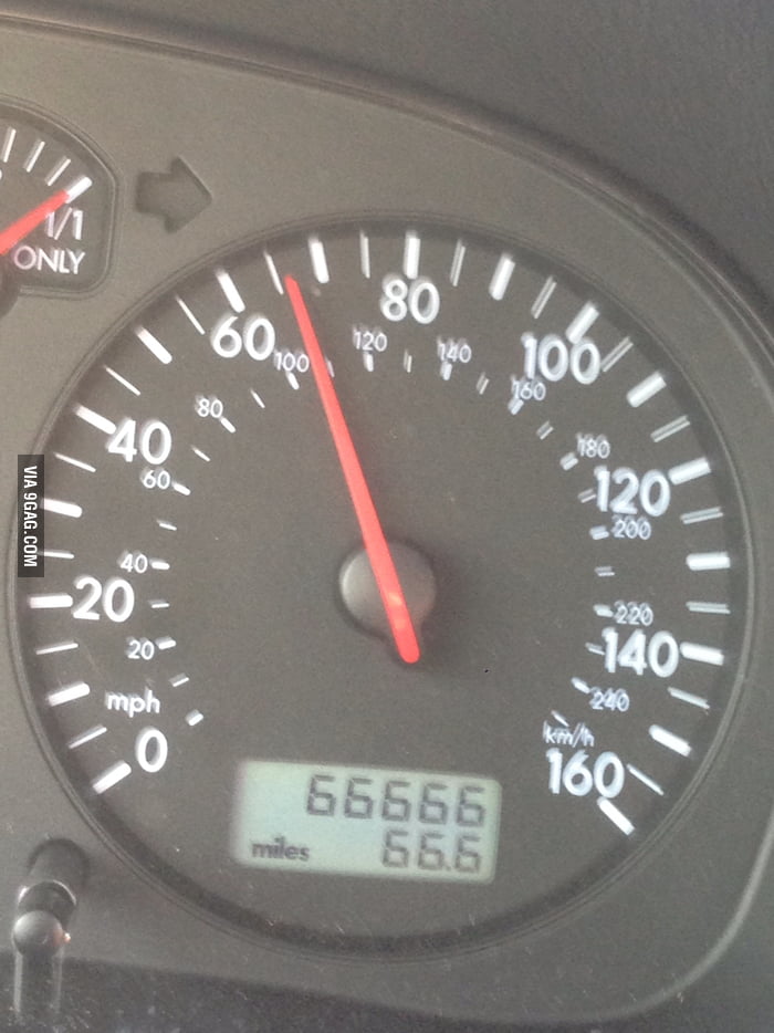 Even going 66 mph. Is this good luck or bad luck? - 9GAG