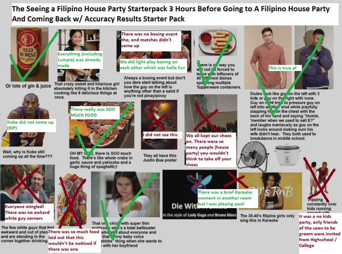The Seeing a Filipino House Party Starterpack 3 Hours Before Going to A ...
