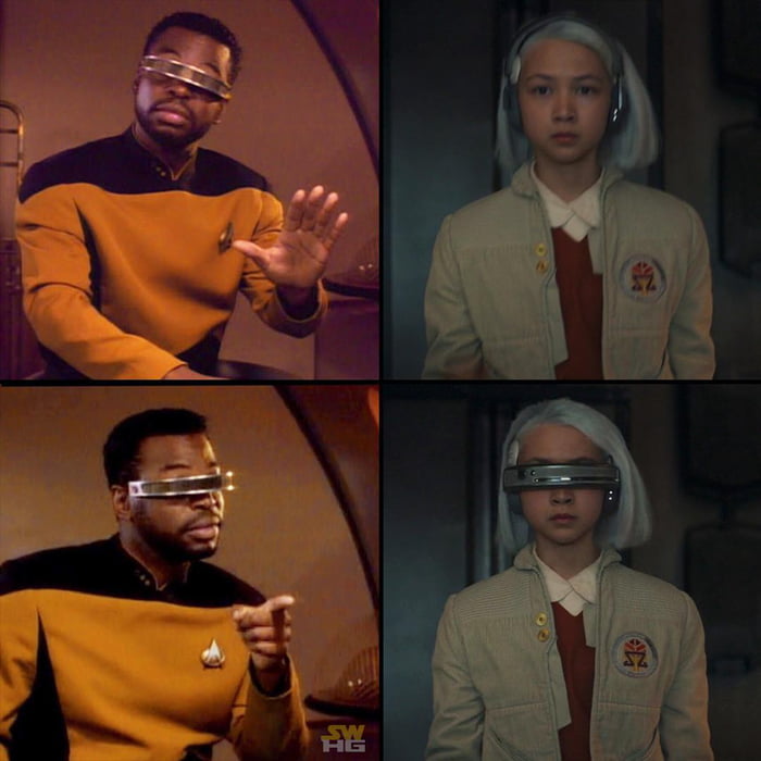 Geordi La Forge can see the value in a visor - 9GAG