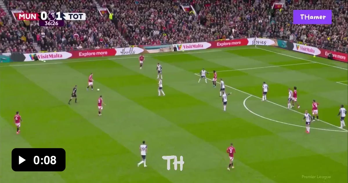 Alejandro Garnacho hits the post vs Tottenham Hotspur 37' - 9GAG
