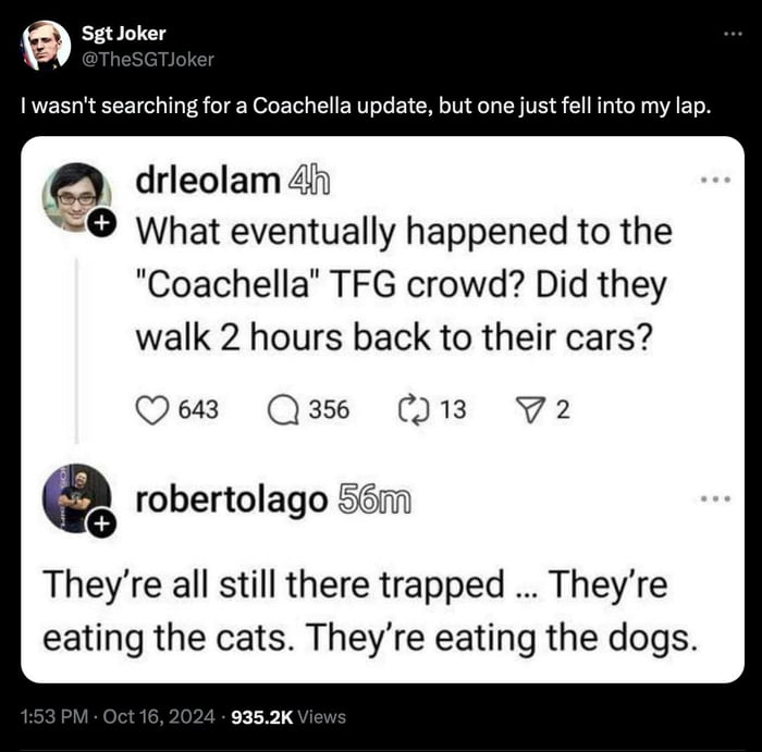 So whatever happened to all those people stranded at Coachella by Trump ...