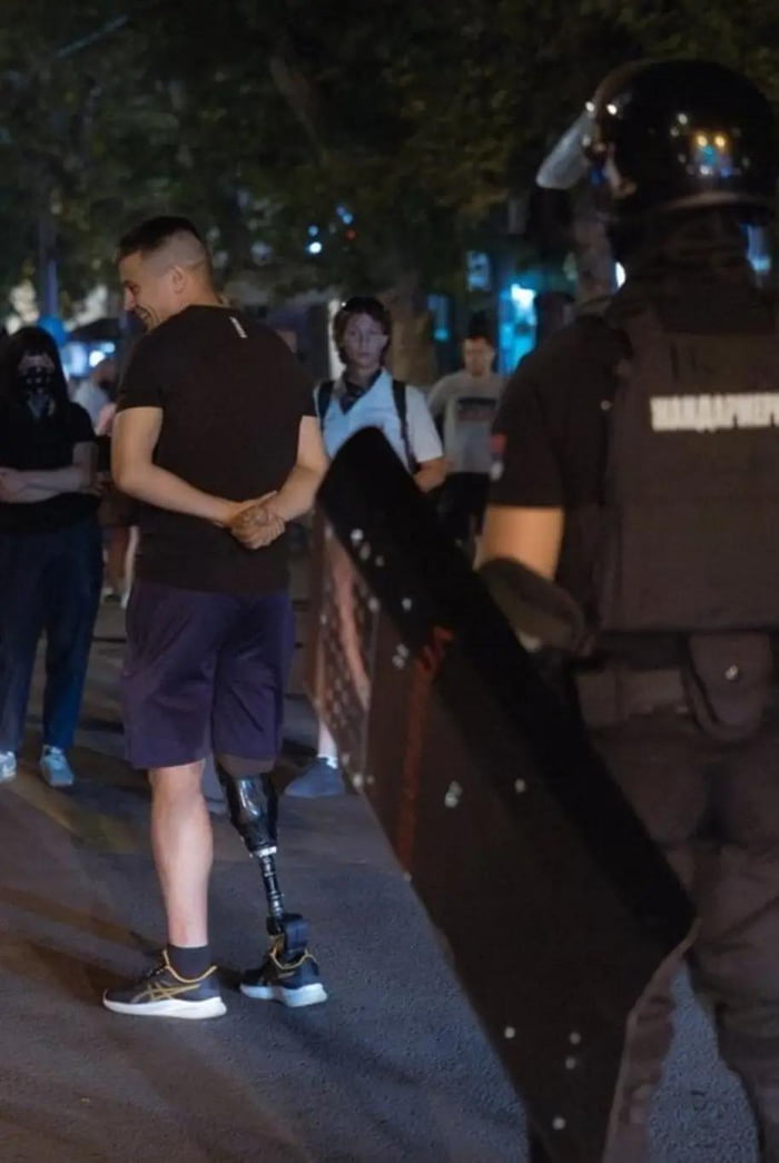 A defiant stance, a powerful message. - 9GAG