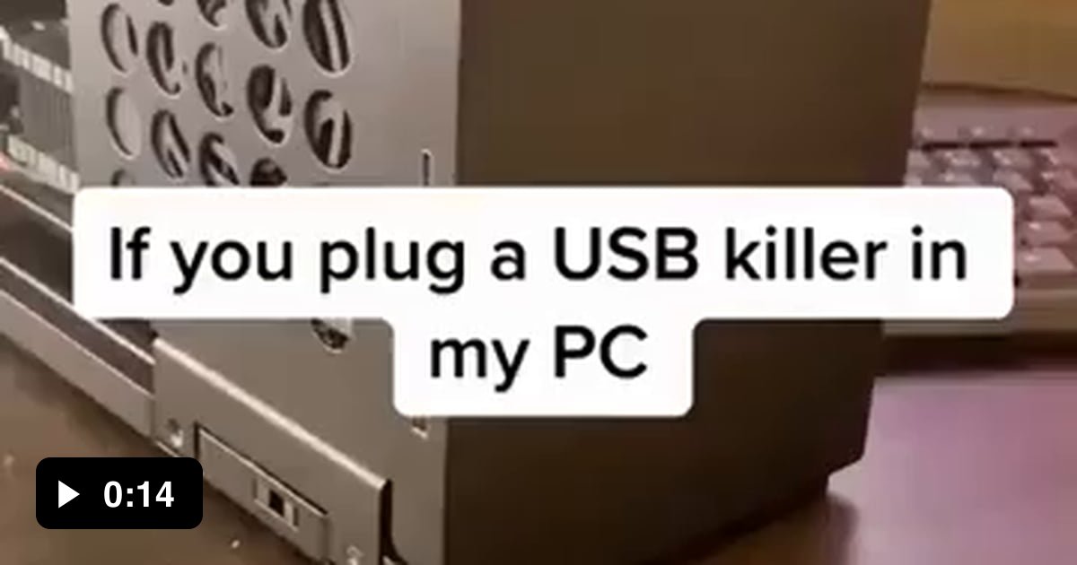 This is how you deal with a USB killer. - 9GAG