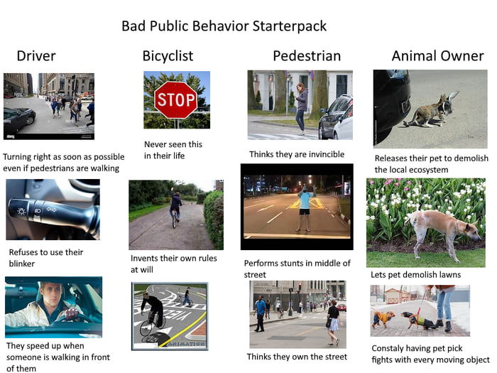 Bad public behavior starterpack - 9GAG
