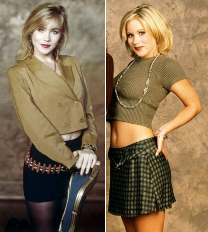 Christina Applegate Kelly Bundy Comparison 80s Look And 90s Look