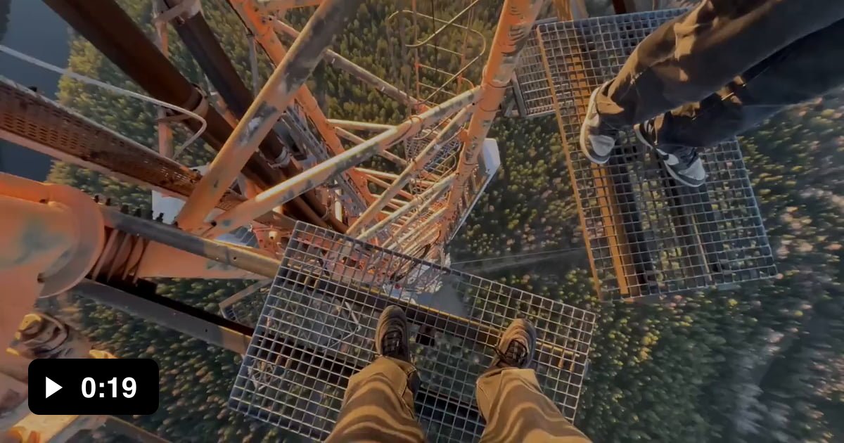 Standing On An 326m/1070ft TV Tower - 9GAG