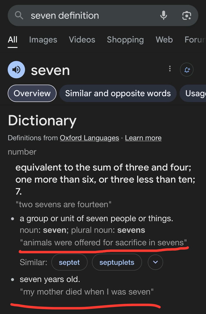 Weird/unsettling example usages of the word “seven” - 9GAG