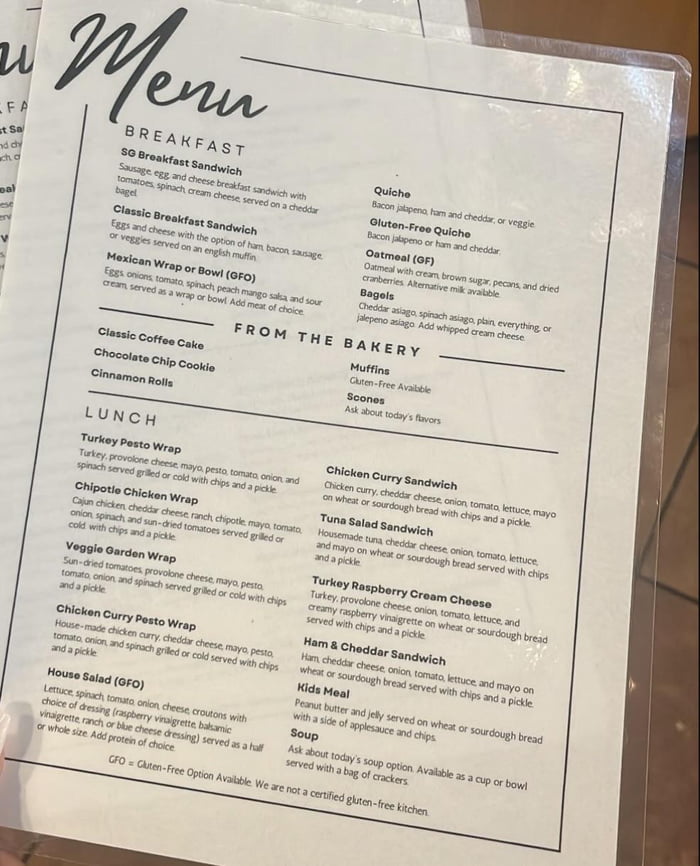 Menu with no prices, you have to ask for each. - 9GAG