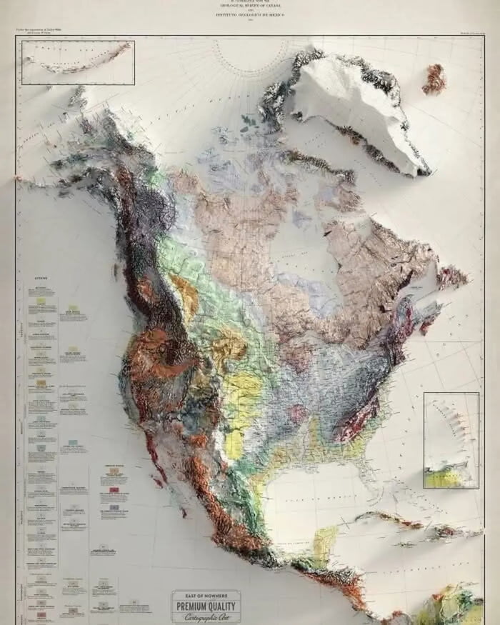 Topographical map of North America - 9GAG