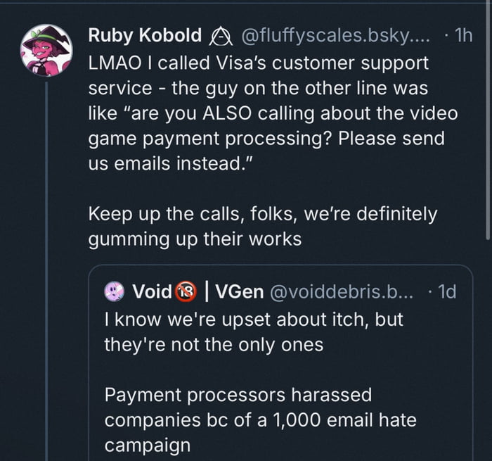 People are calling to complaint directly to visa - 9GAG