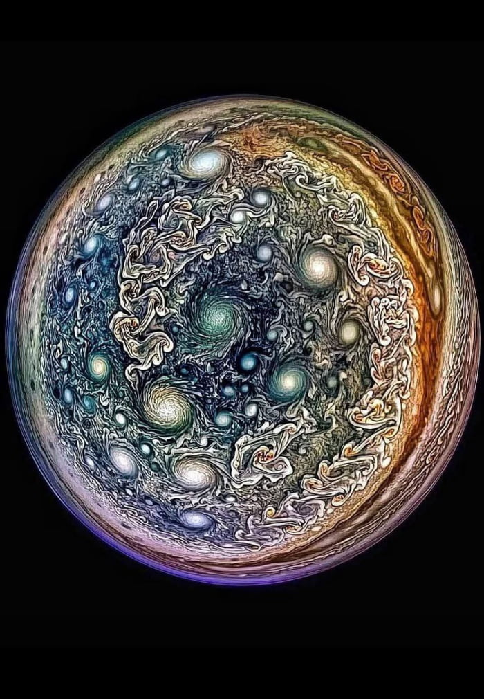 Jupiter's South Pole taken by Juno probe - 9GAG