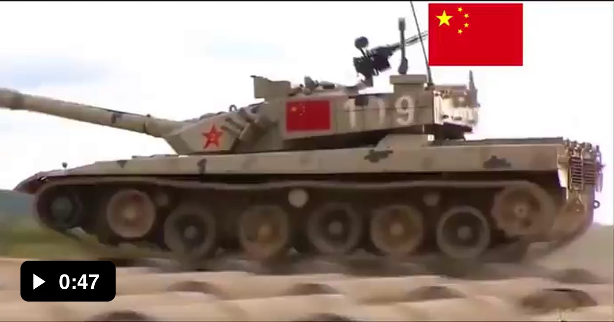 Chinese VT-4 tank lost its wheel during live tank competition - 9GAG