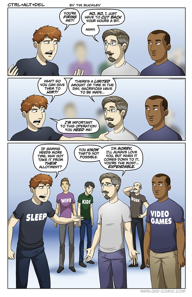 Idea: One hour less sleep for one extra hour to play TAB. Result: Didnt ...