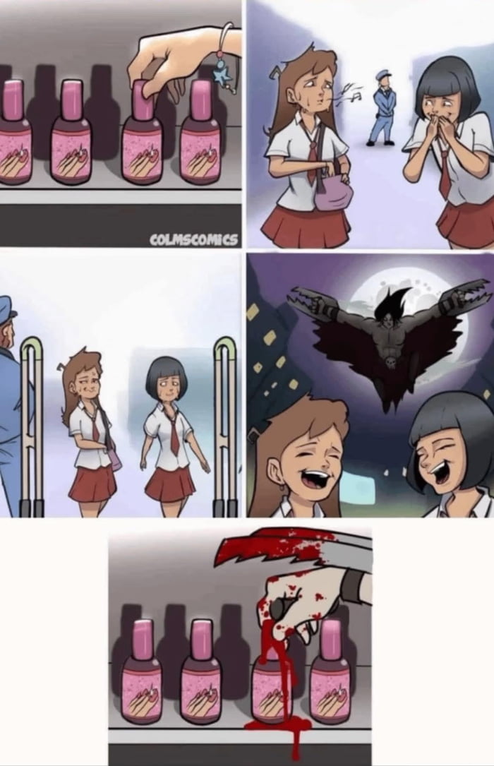 That's one way to get nail polish. - 9GAG