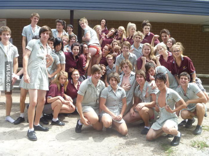 On photo day the year 12's at my school swap clothes with the opposite ...