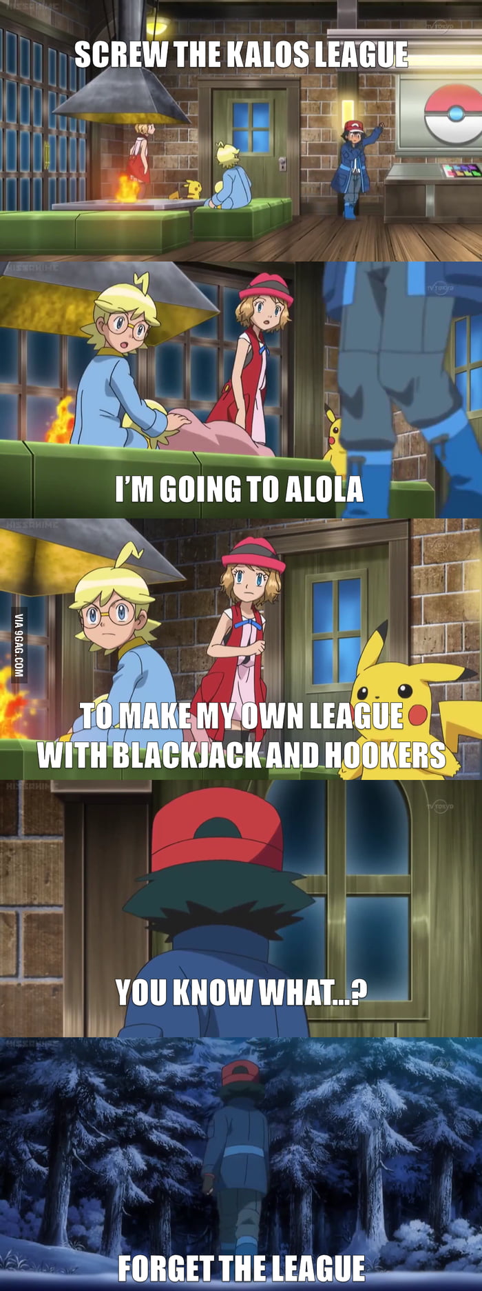 Ash after he lost in the Kalos League - 9GAG
