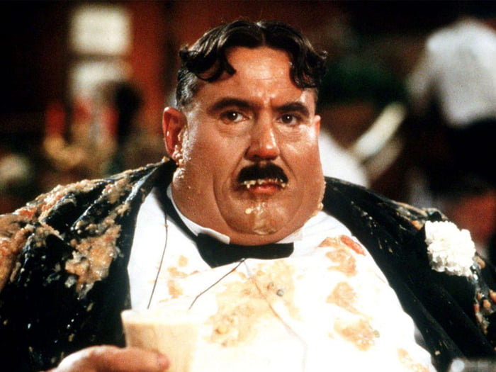 Mr Creosote from Monty Python’s The Meaning of Life. 1983 This scene ...