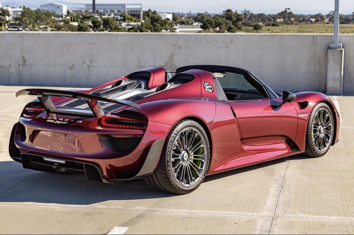 Gorgeous Porsche 918 Spyder Weissach Package finished in PTS 'Arena Red ...