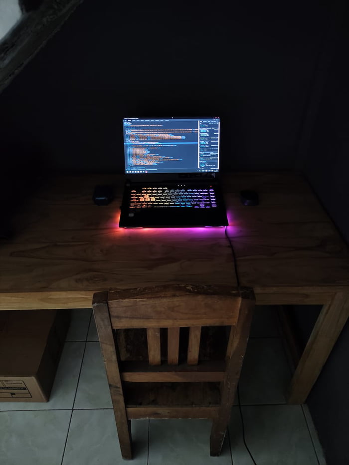 Starting live in indonesia, this is my first work/gaming desk setup - 9GAG