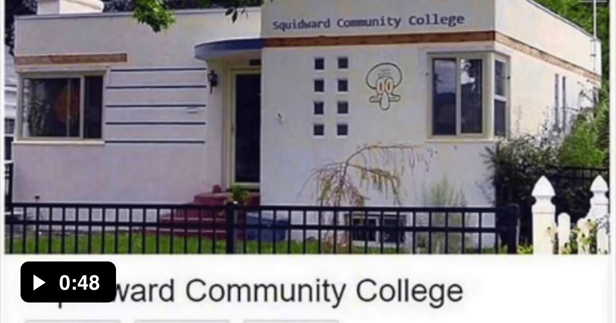 Squidward Community College Advertisement - 9GAG