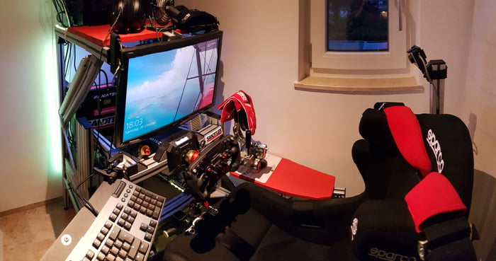 My VR Simrig with Fanatec DD2, Heusinkveld Ultimates pedals, handbrake ...