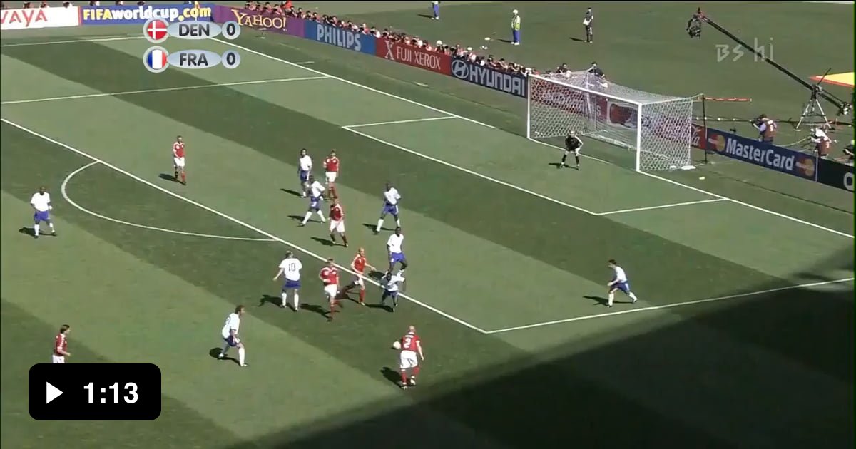 On this day 20 years ago, Denmark beat France 2-0 in the final group ...