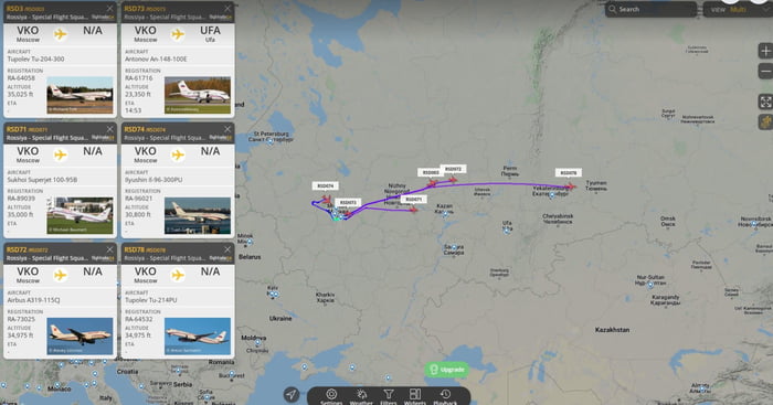 Apparently these planes go to the Altai mountains, where the west says ...