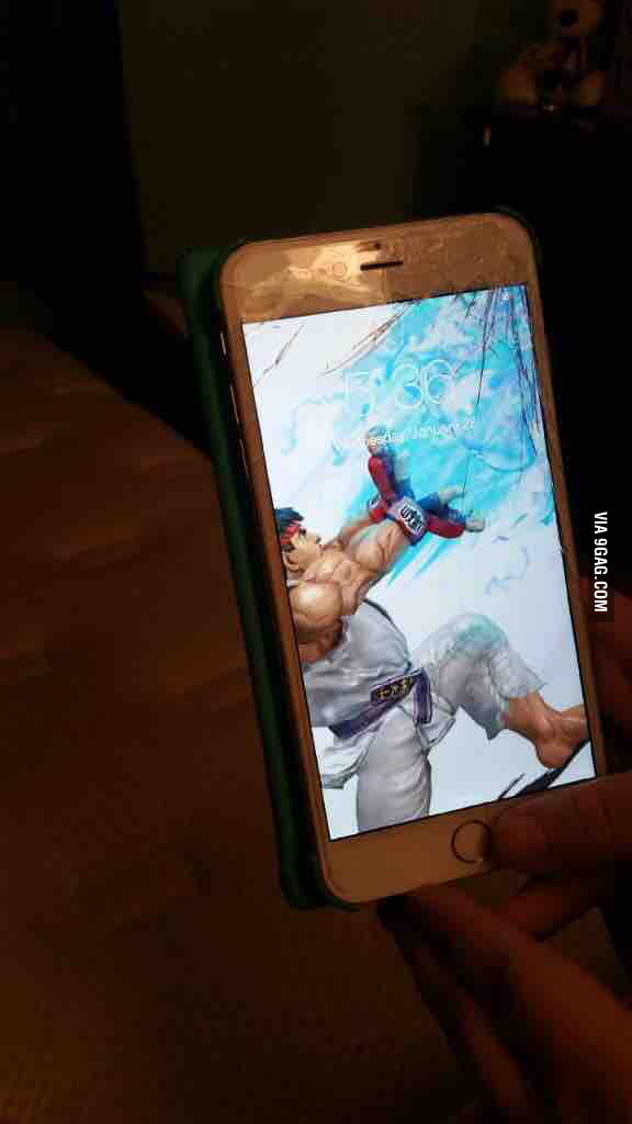 Shattered My Phone Screen Improvised With Ryu 9gag