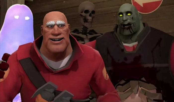 Me and the boys celebrating Team Fortress 2 Heavy Update in 2073 - 9GAG