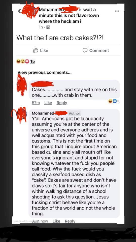 Crab cakes and school shootings. - 9GAG