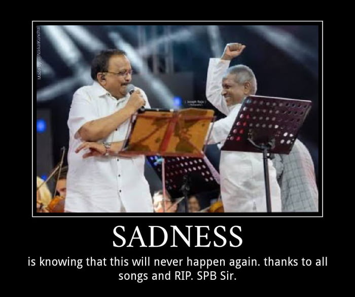Rip SPB, SP. Balasubramaniam Sir. - 9GAG