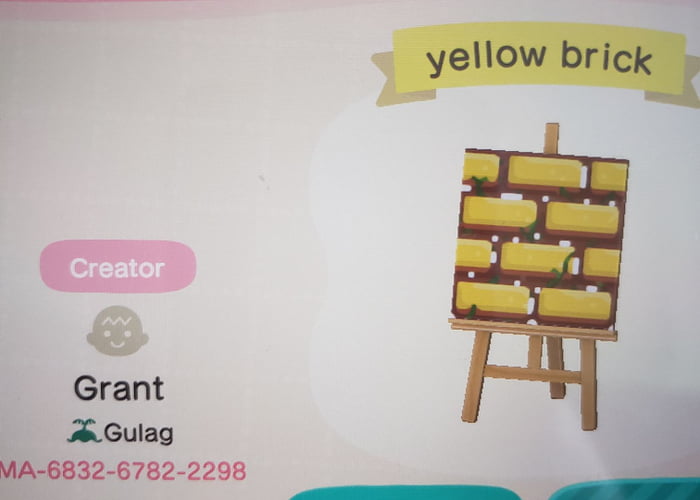 I made a yellow brick road on ACNH. 7 pieces total. Turn your island ...